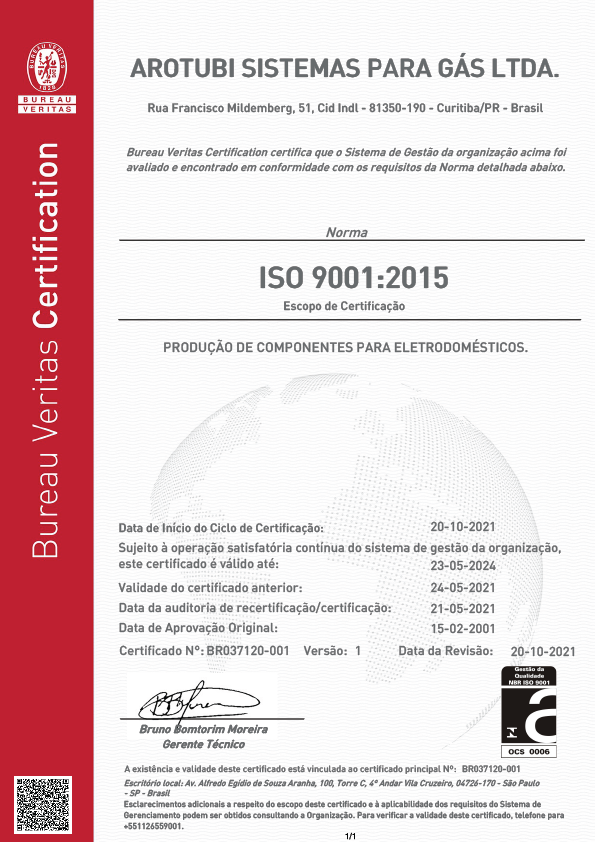 Certifications - Arotubi