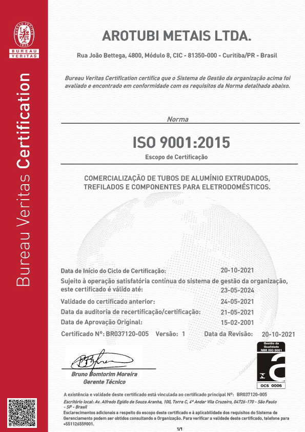 Certifications - Arotubi